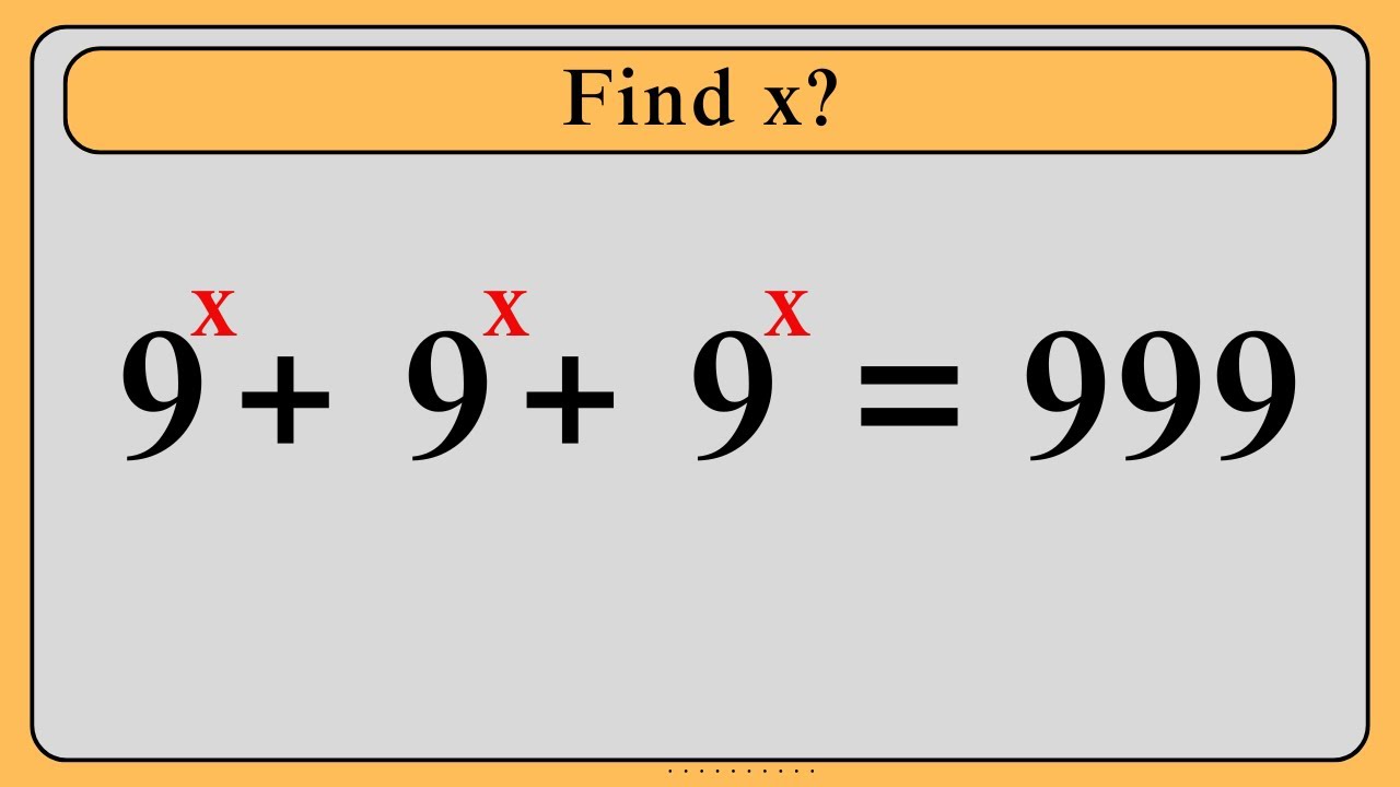 Nice Algebra Math Problem Find X Math Olympiad Youtube