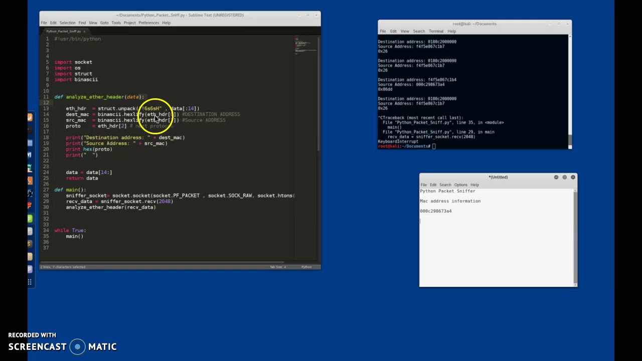 Python Packet Sniffer Contentvse
