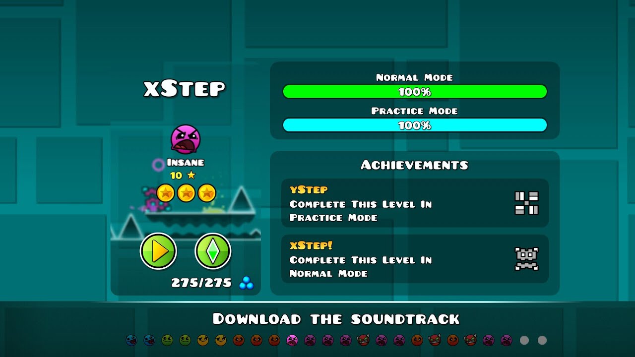 Geometry Dash Level 10 Xstep All Coins Full Gameplay