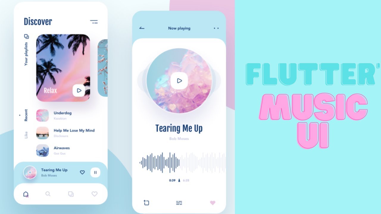 Flutter Ui Tutorial Music App Speed Code Youtube