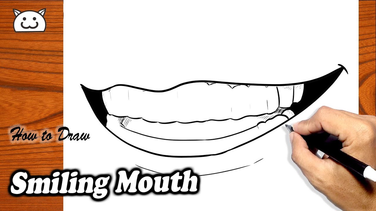 How To Draw Smiling Mouth Youtube