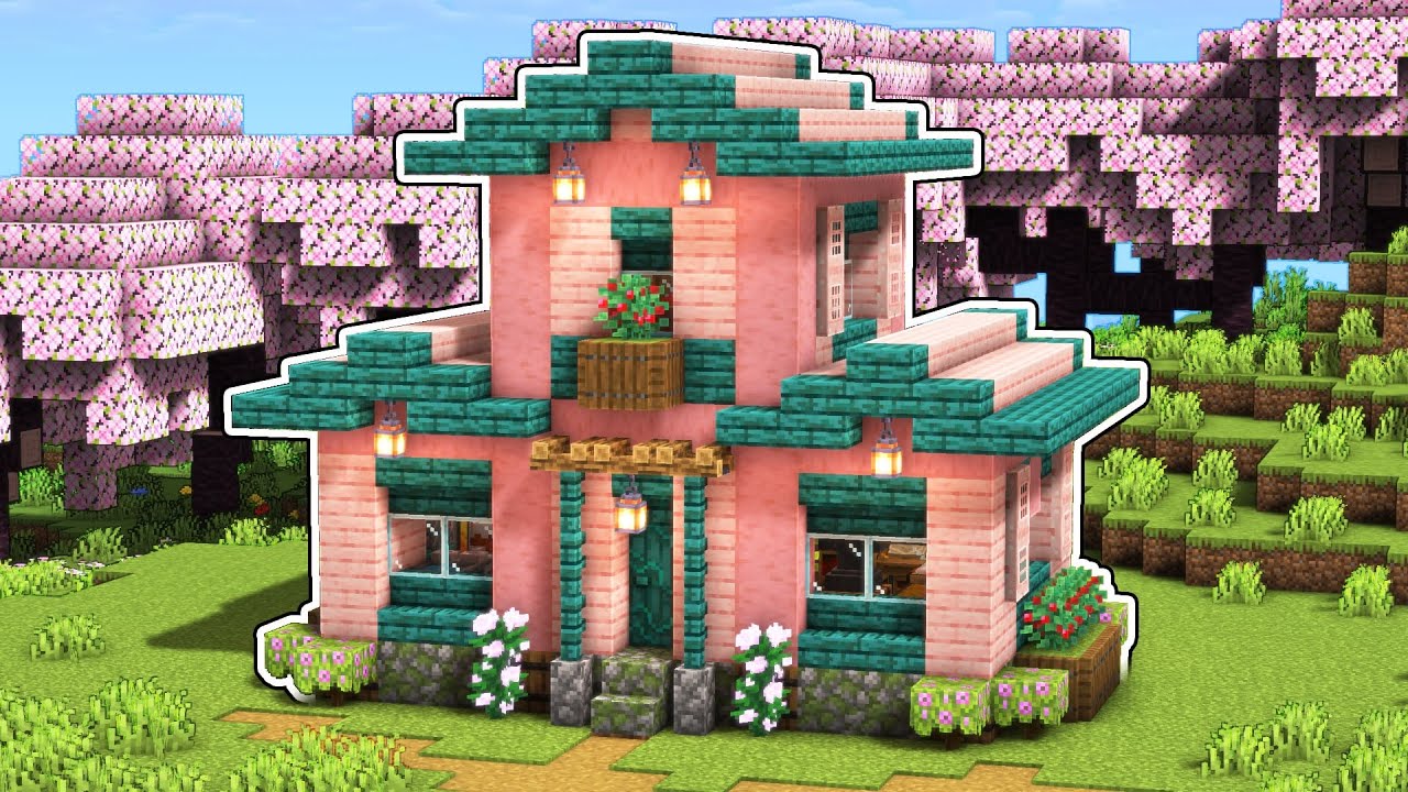 Cﾃｳmo Construir Una Casa De Cerezo En Minecraft 匠tutorial Youtube
