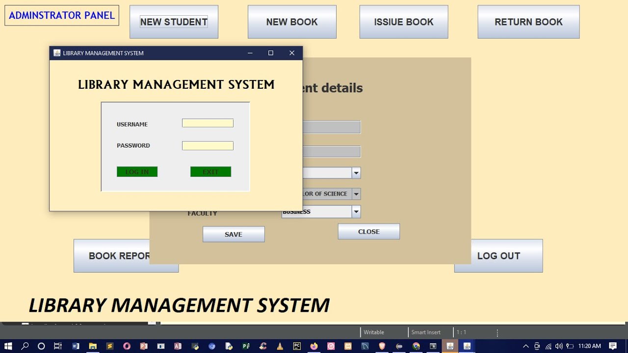 Library Management System In Java Youtube