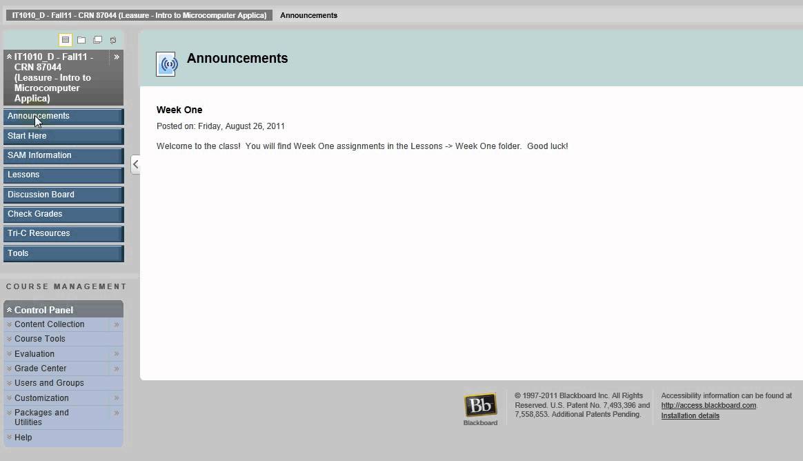 It1010 Week 01 Welcome Message Youtube