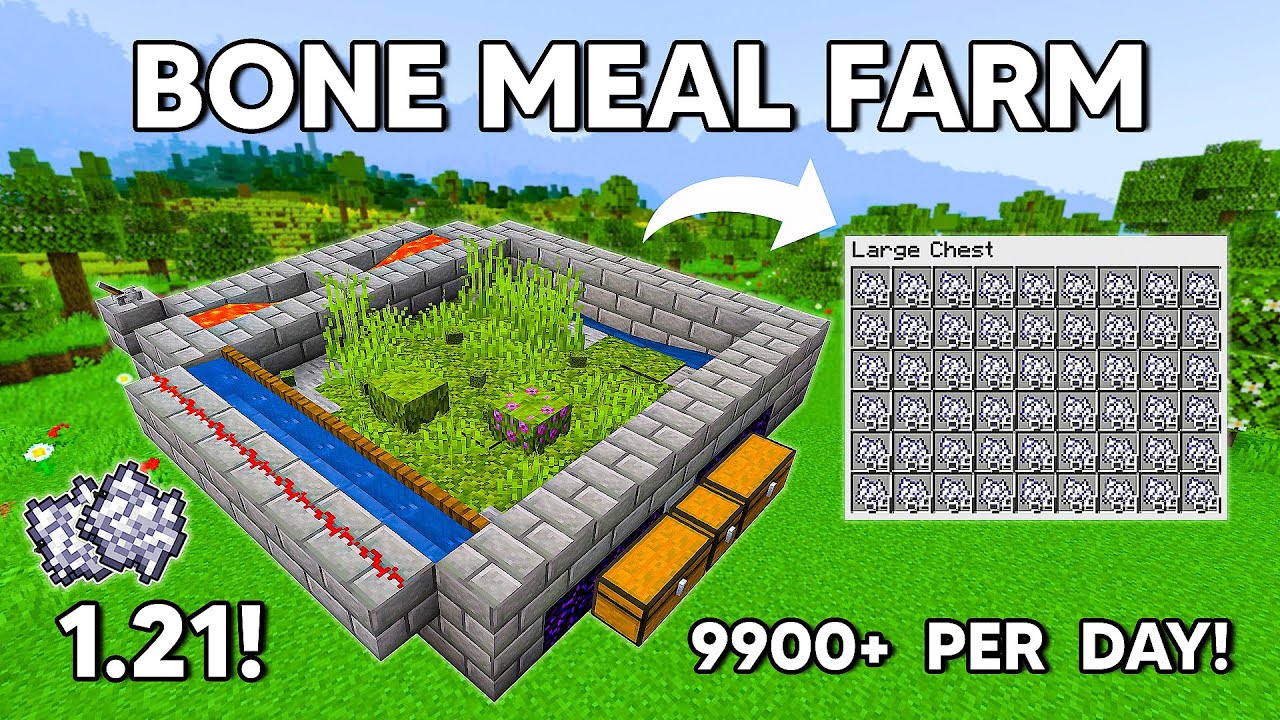 Minecraft Easy Bone Meal Farm For Any World Tutorial 1 21 26 1 Youtube