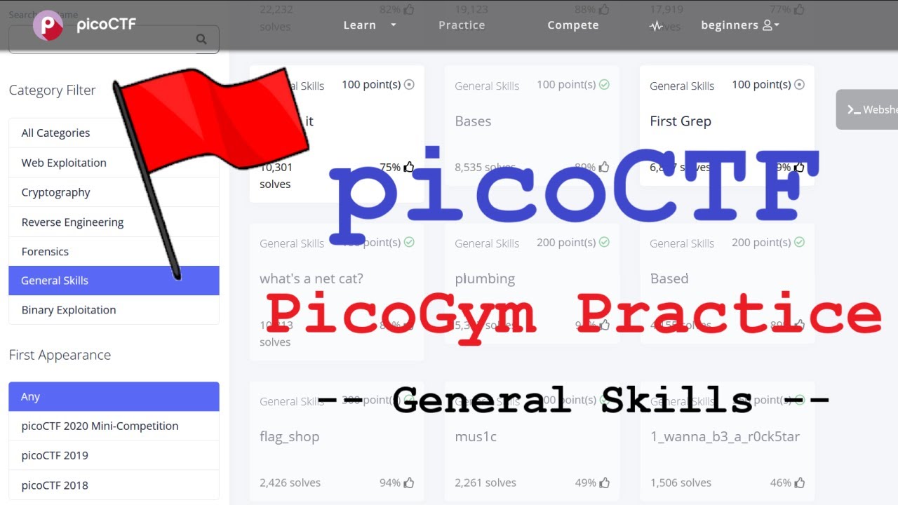 Picogym Practice General Skills Category Picoctf Youtube