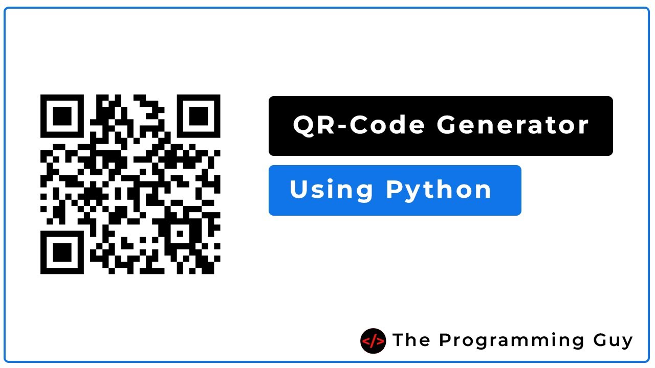 How To Generate A Qr Code Using Python Python Qrcode Youtube