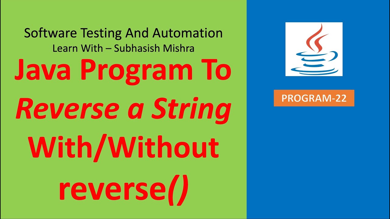 22 Java Program To Reverse A String With Or Without In Build Function