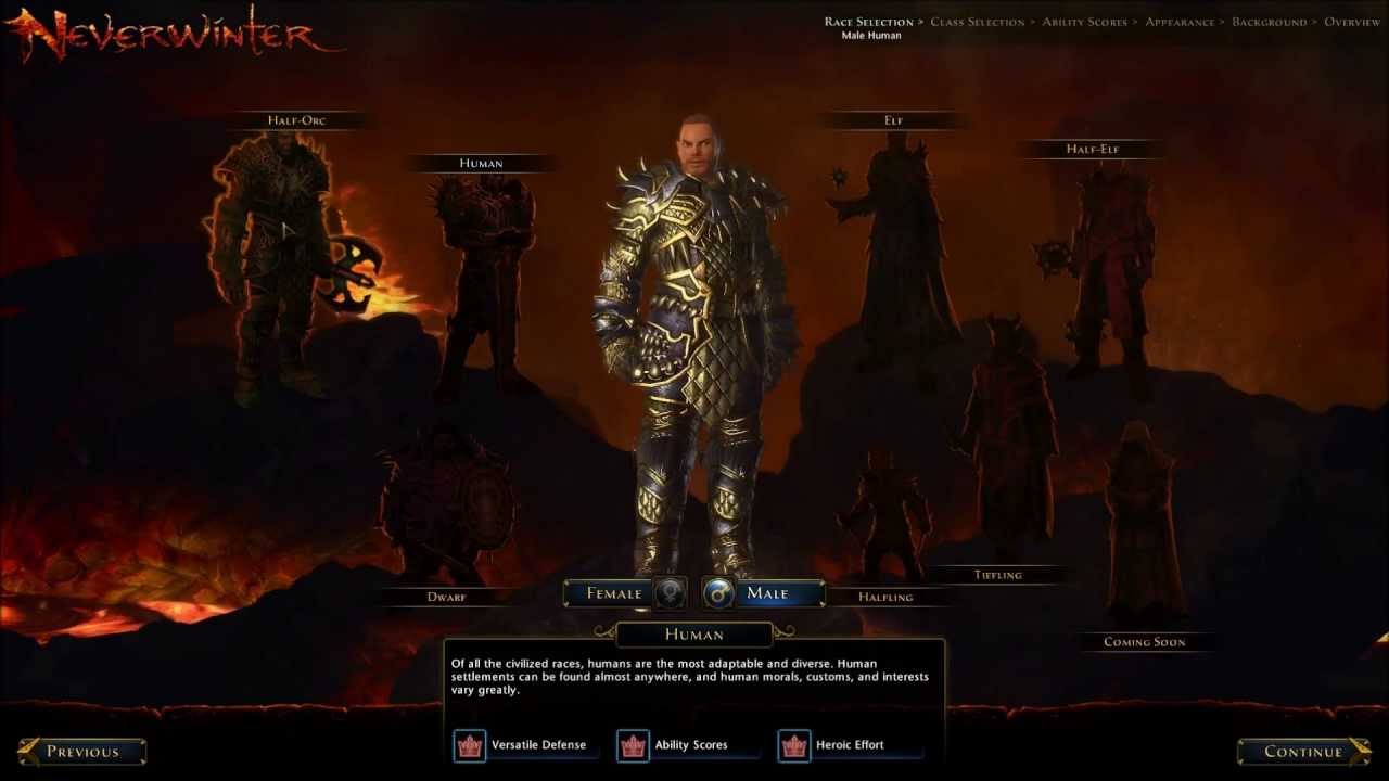 Dungeons And Dragons Neverwinter Character Customization Youtube