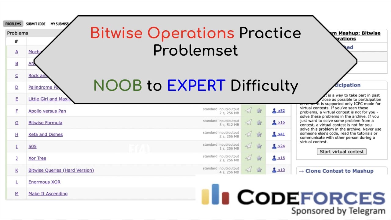 Complete Bitwise Operations Practice Noob To Expert Topic Stream 8