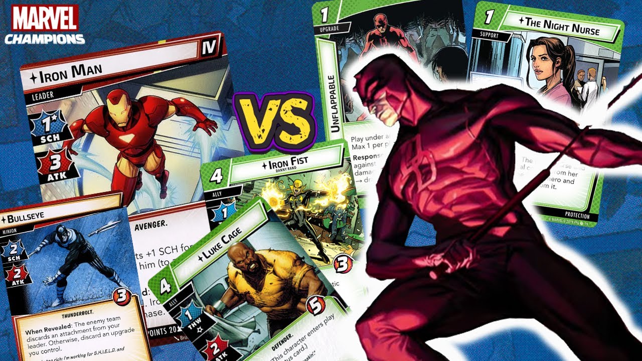 Custom Daredevil Vs Iron Man Expert Marvel Champions Playthrough
