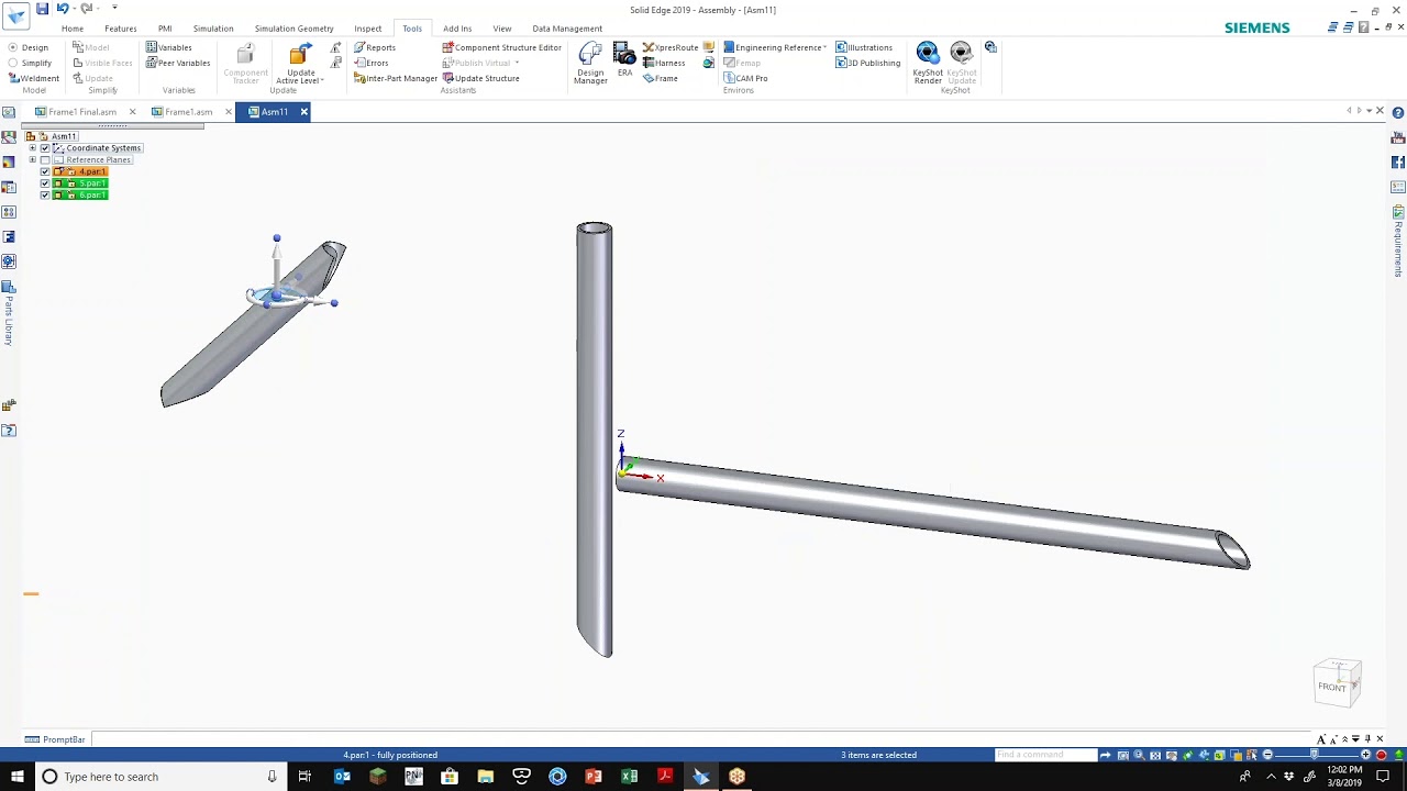 Smoother Frame Tip In Solid Edge Using Ruled Surface Youtube