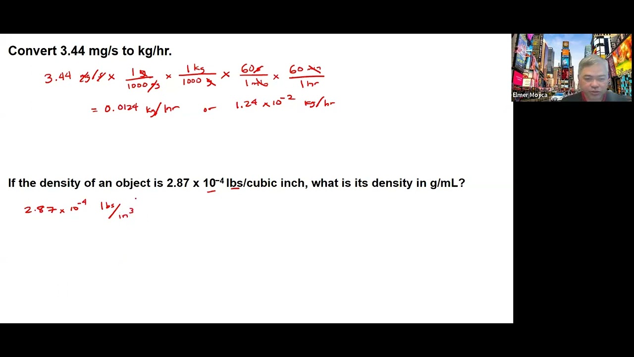 Dimensional Analysis Problems Youtube