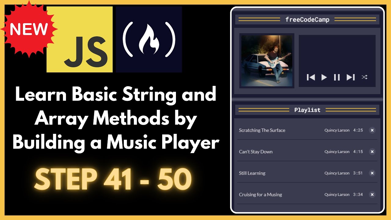 Learn Basic String And Array Methods By Building A Music Player Step