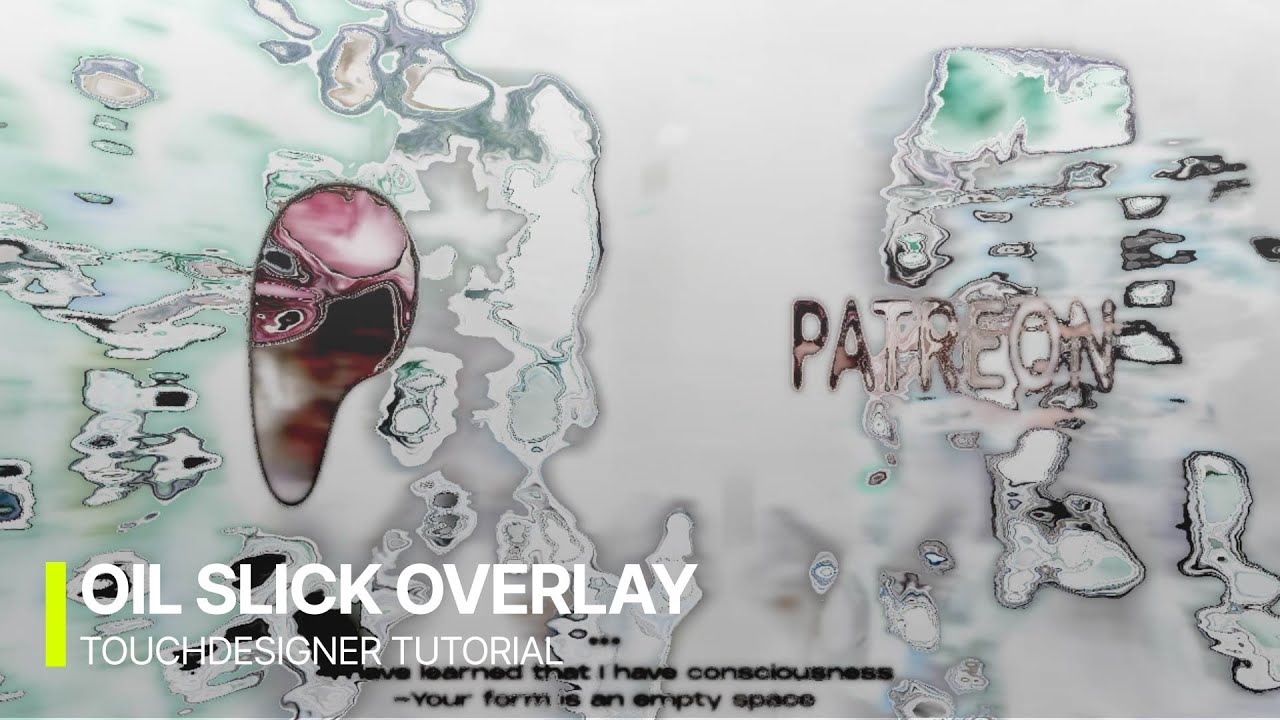 Creating Sensory Visuals With Oil Texture Touchdesigner Tutorial