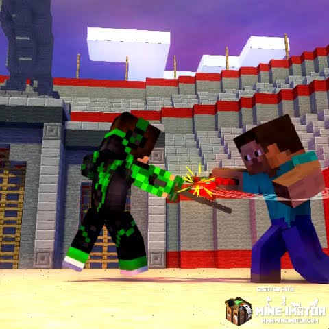 Minecraft 1v1 Fight Animation Shorts Shortsfeed Viralshorts Youtube
