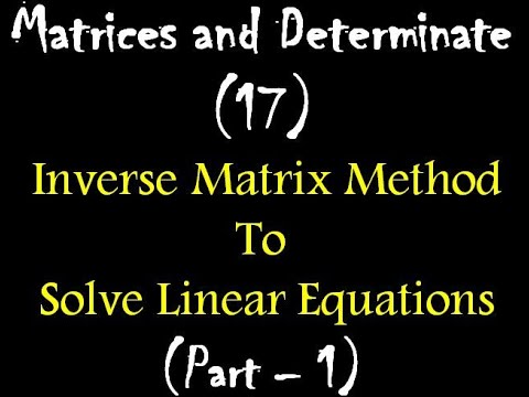 Solving Linear Equations Using Inverse Method Tessshebaylo