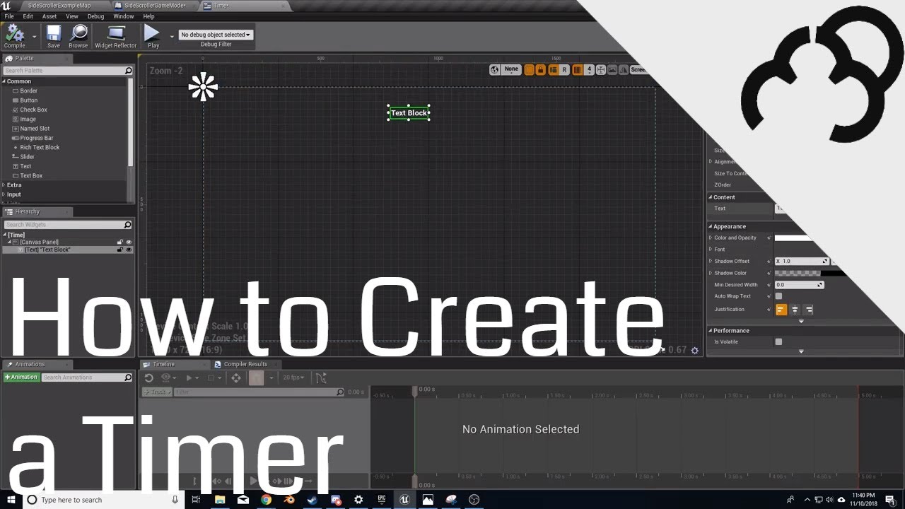 Ue4 Creating A Timer Unreal Engine 4 Blueprints Tutorial Youtube