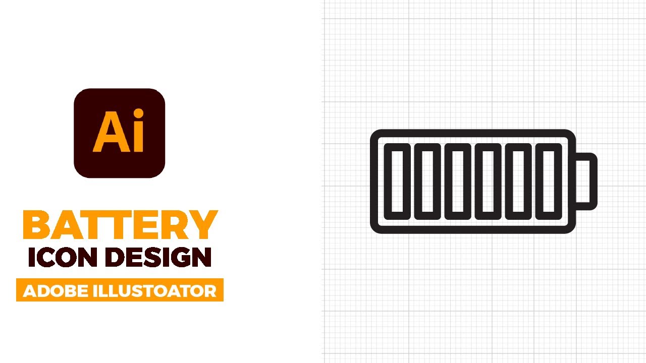 How To Design Battery Icon In Adobe Illustrator Tutorial Youtube