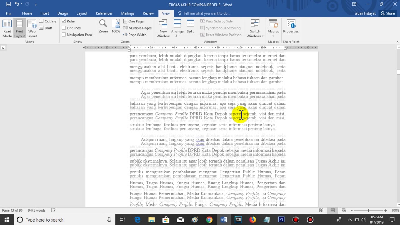 Cara Menghapus Section Break Pemisah Halaman Di Microsoft Word Youtube