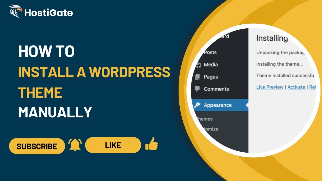 How To Install A Wordpress Theme Manually Hexraa Youtube