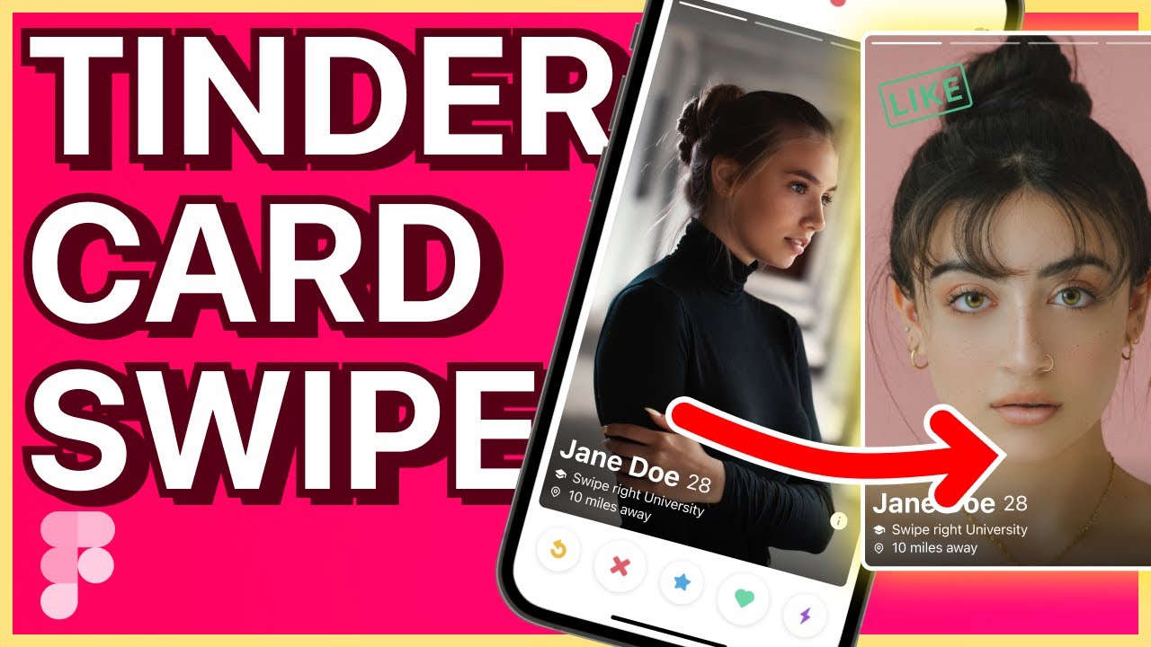 Tinder Card Swipe With Interactive Components Figma Advanced