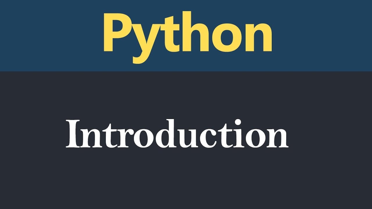 Introduction To Python Hindi Youtube