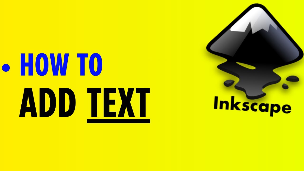 Inkscape How To Add Text 2025 Youtube