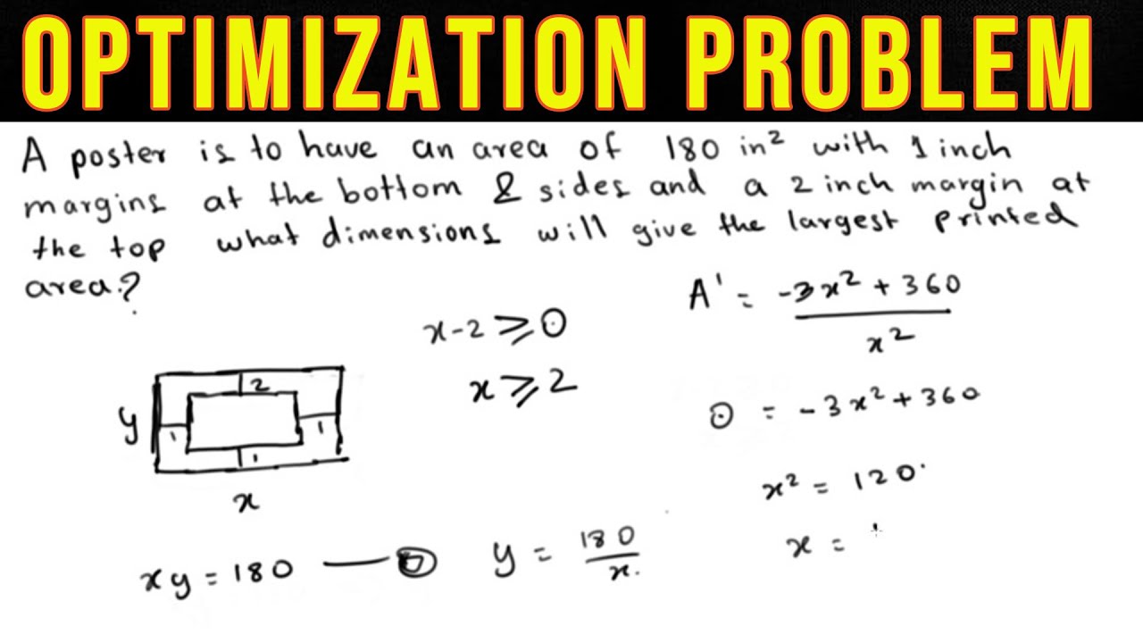 Optimization Problem Example 4 Youtube