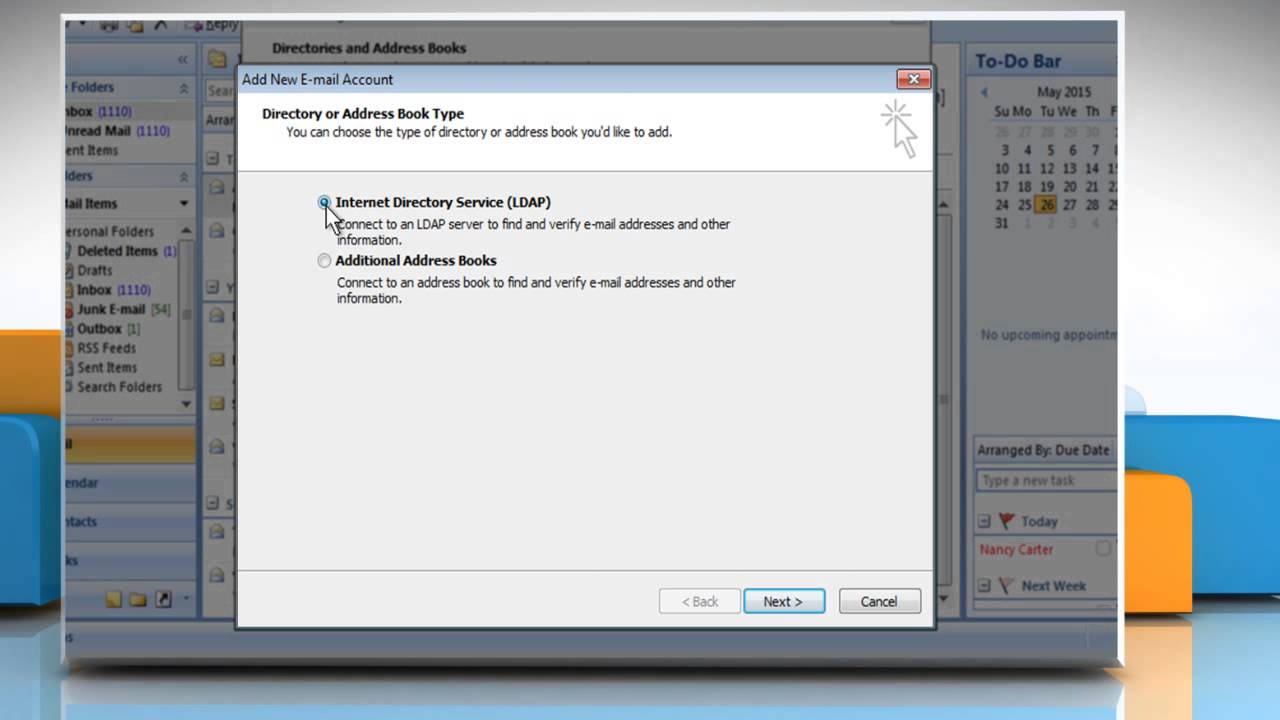 How To Add An Address Book In Microsoft Outlook 2007 Tutorial Youtube