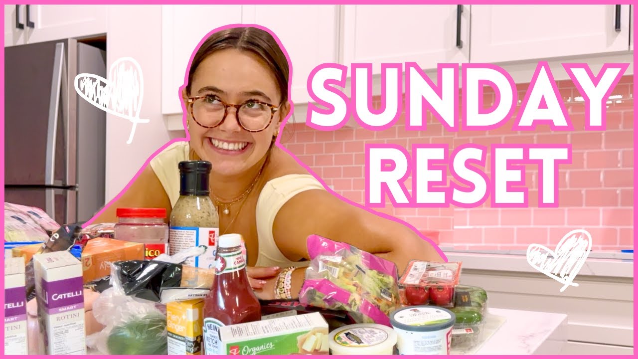 Sunday Reset Cleaning Groceries Meal Prep Youtube