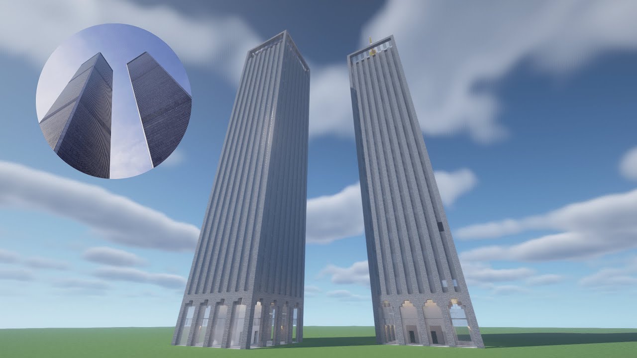Minecraft World Trade Center Tutorial Minecraft Builds Youtube