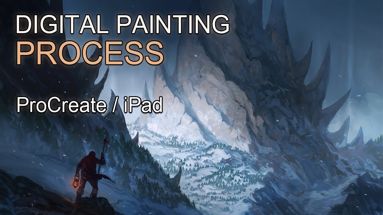 Procreate Digital Art Process Peaks Fantasy Landscape Youtube
