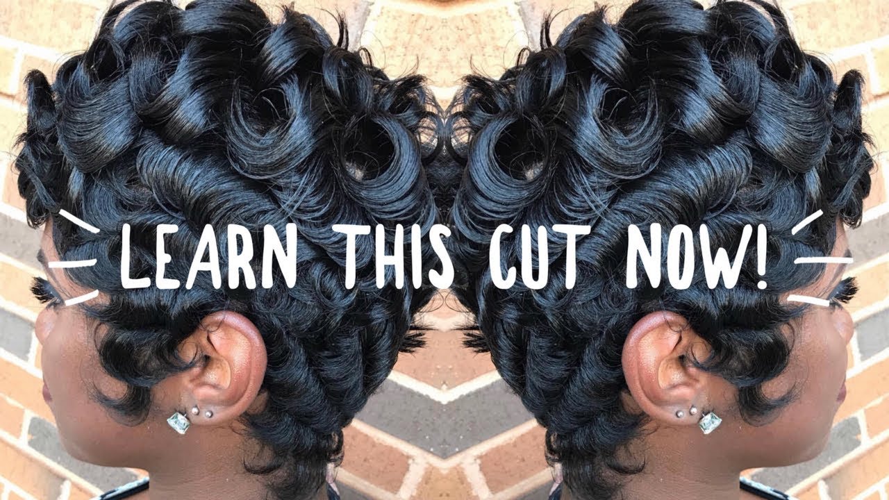 Pin Curls On My Pixie Cut Relaxed Short Hair Hair How To Do A