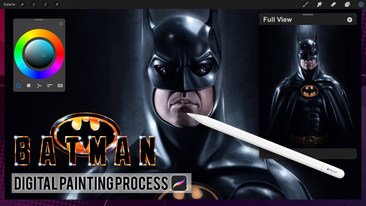 Batman Returns Digital Painting Process Procreate Timelapse Dc