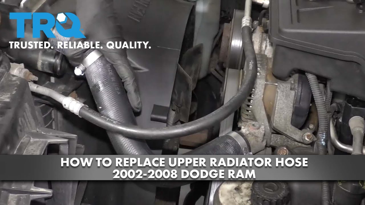 How To Replace Upper Radiator Hose 2002 08 Dodge Ram 1a Auto