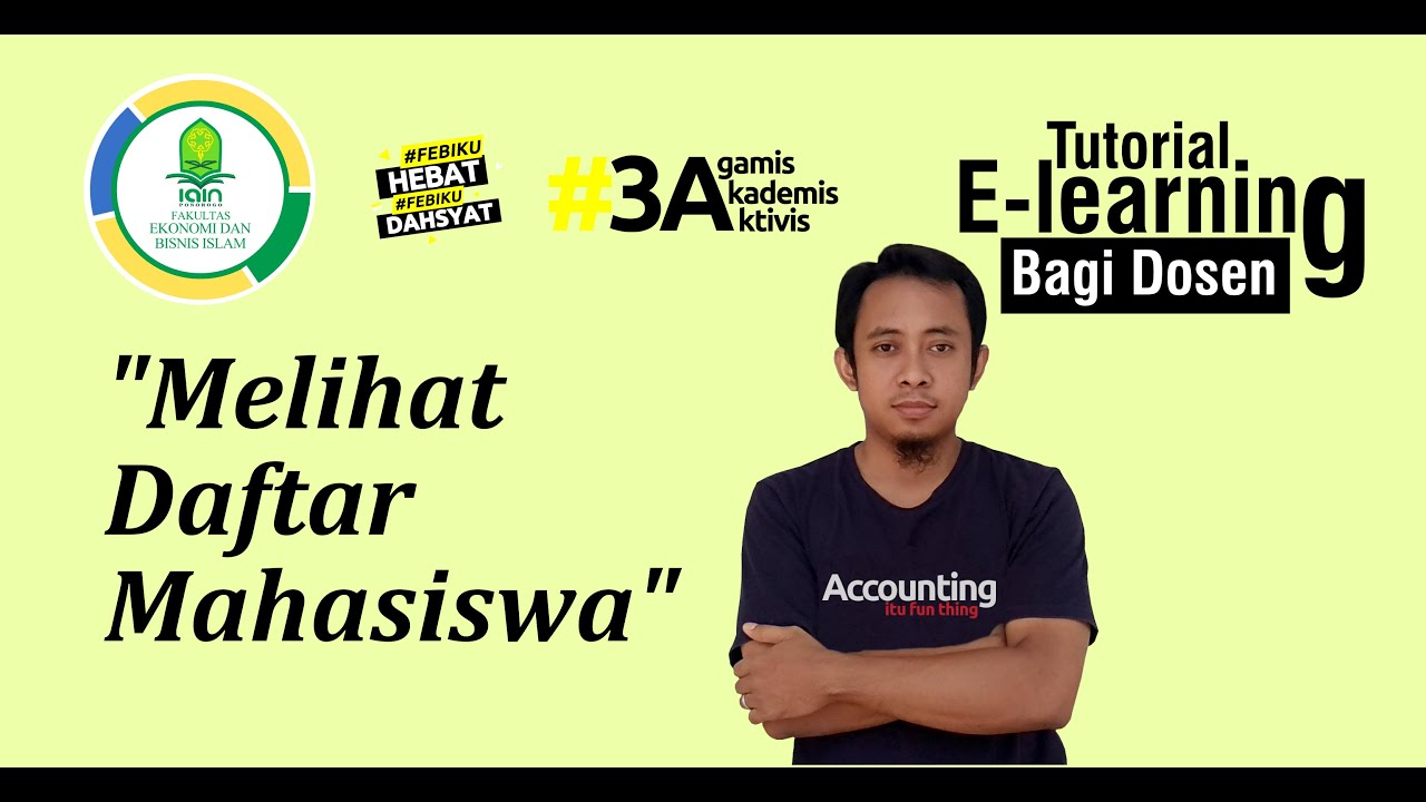 Tutorial E Learning Dosen Melihat Daftar Mahasiswa Youtube