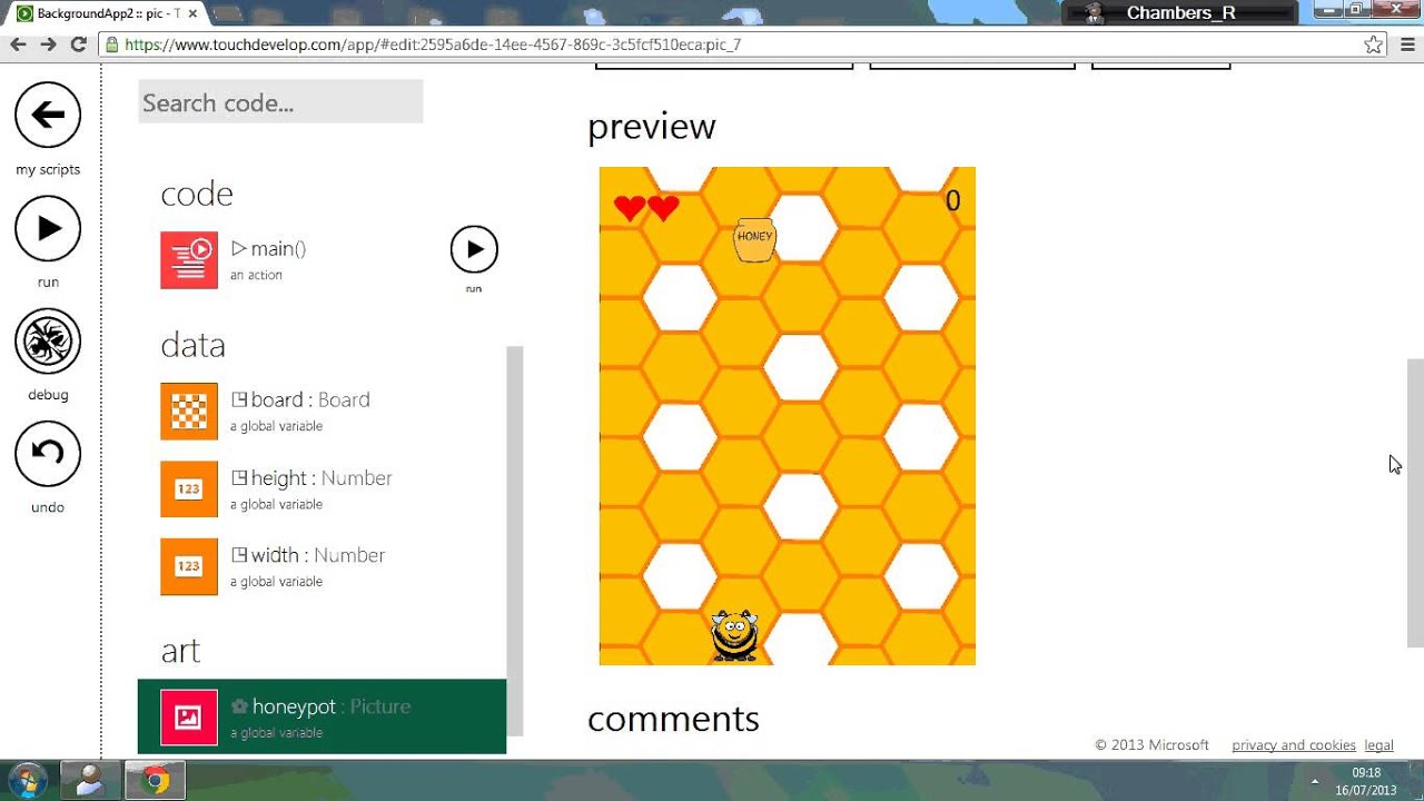 Touchdevelop Lesson 1 How To Change A Background On An Application