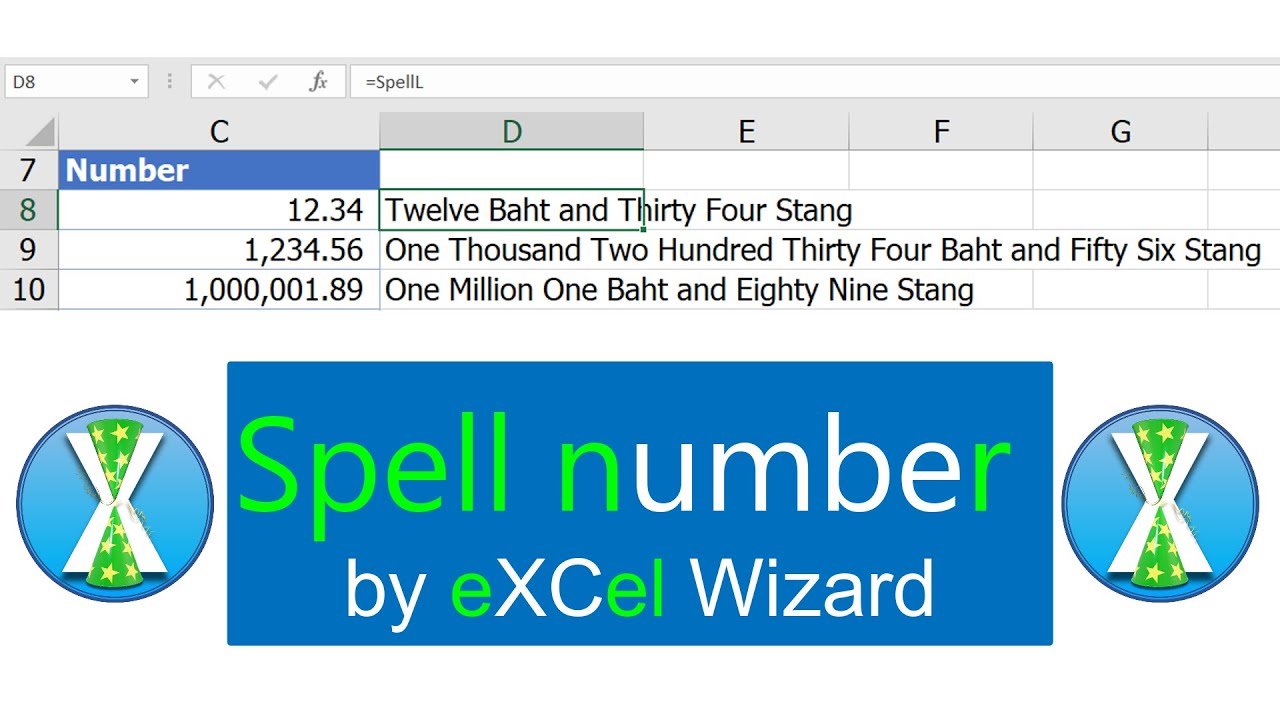 Qq51 Spellnumber By Excel Wizard Youtube