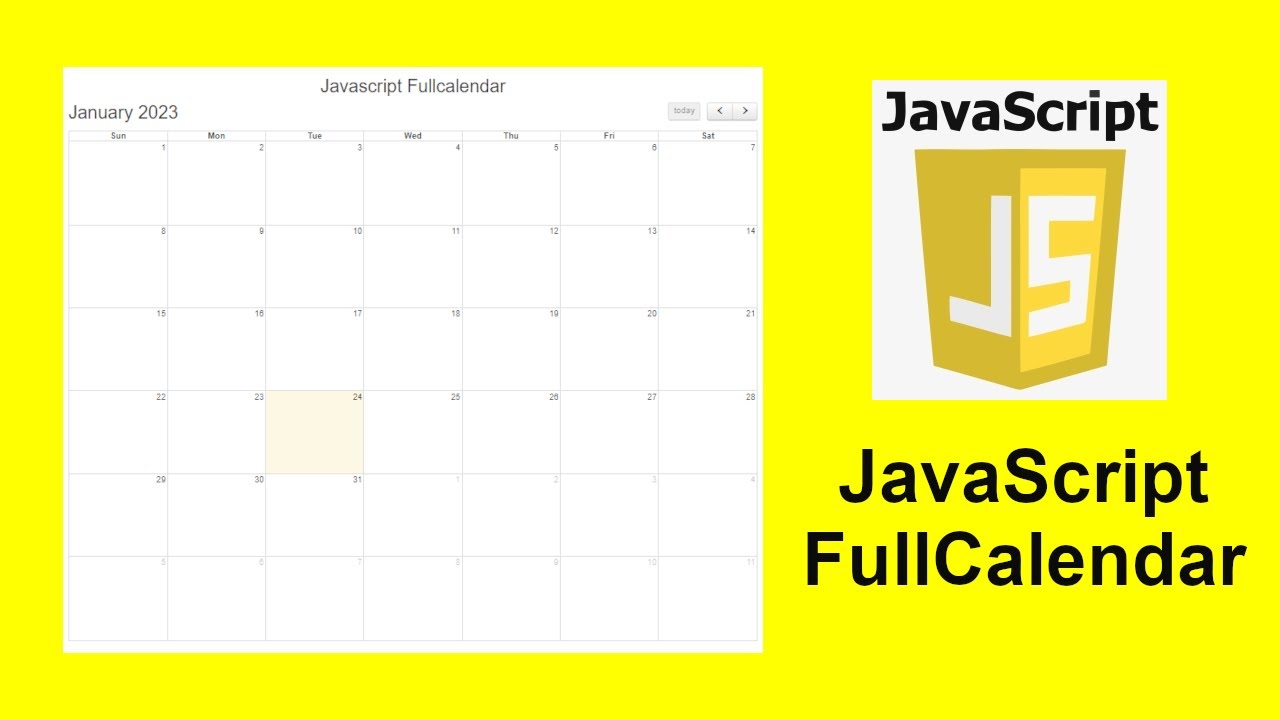 01 How To Use Javascript Fullcalendar Integrate Javascript