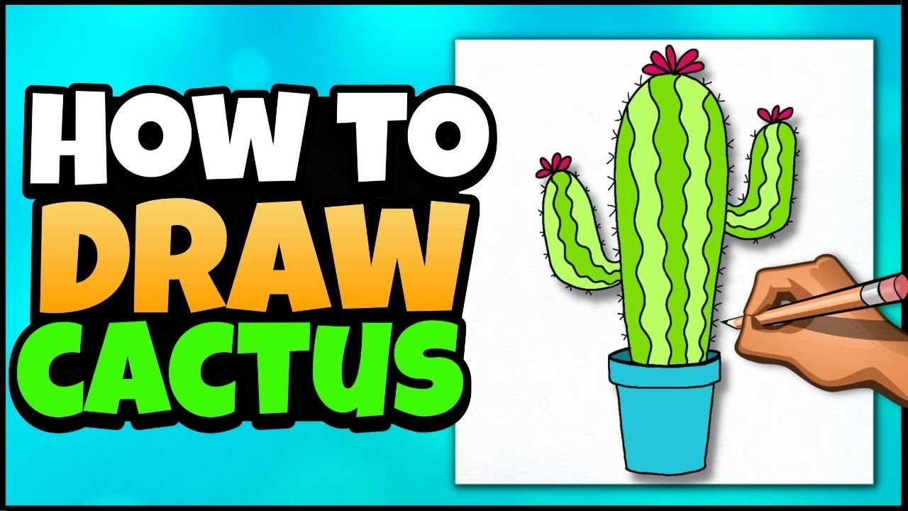 How To Draw A Cactus Cinco De Mayo Art For Kids Youtube
