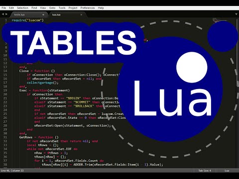 Programando Em Lua 5 Tables Youtube