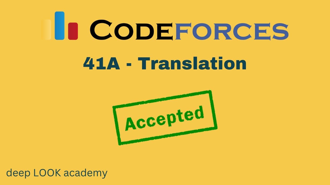 41a Translation Codeforces Solution Bangla C Language