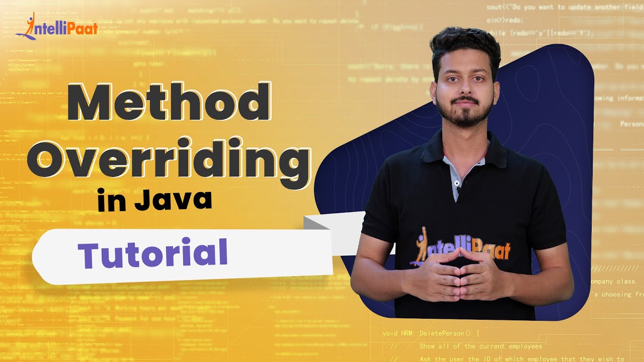 Method Overriding In Java Java Tutorial Intellipaat Youtube