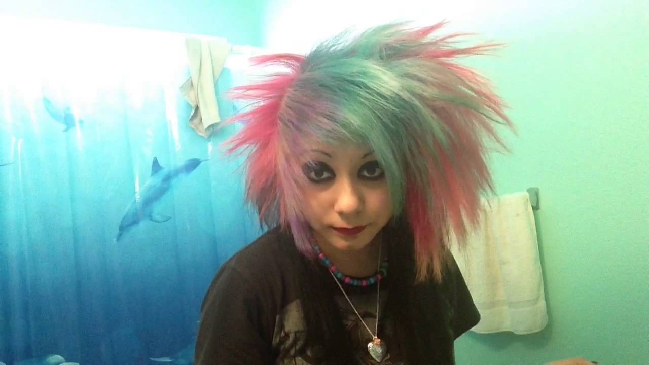 Spiky Emo Scene Hair Tutorial D Youtube