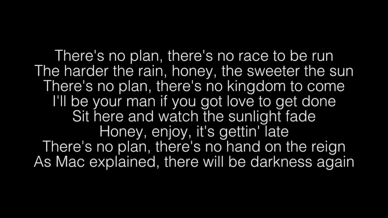 No Plan Hozier Lyrics Youtube