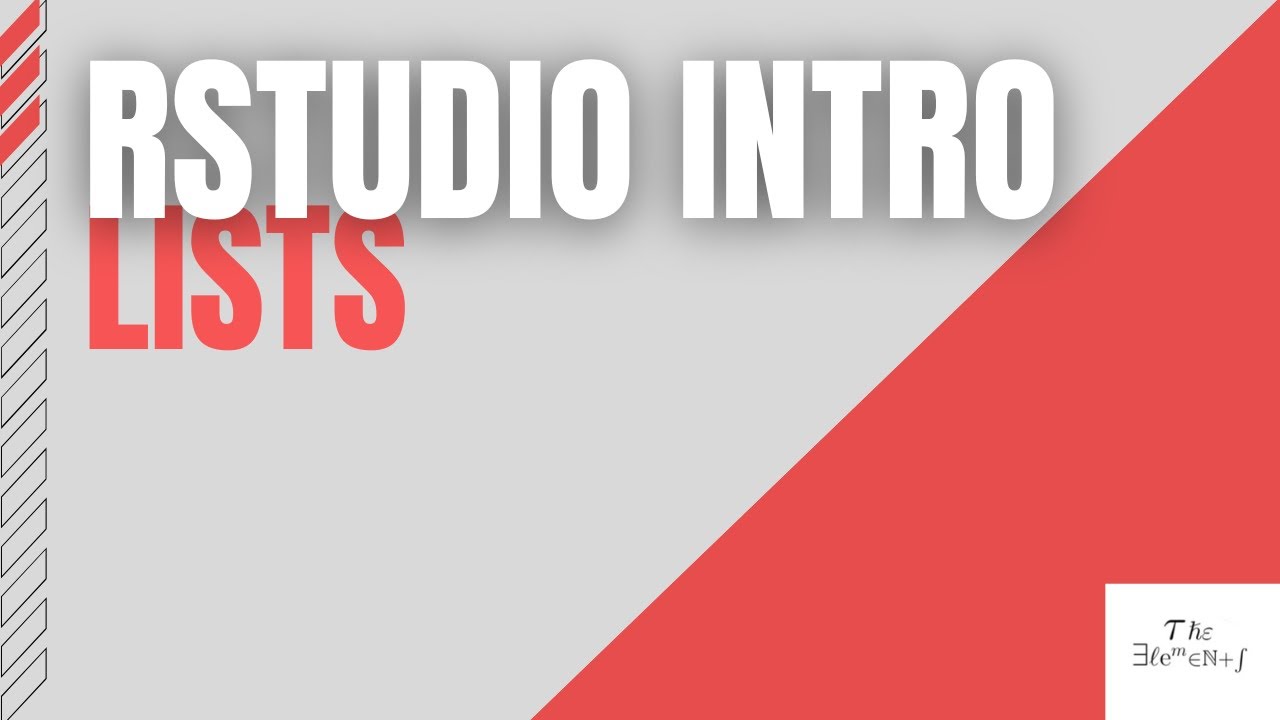 Rstudio Introduction To Lists Youtube