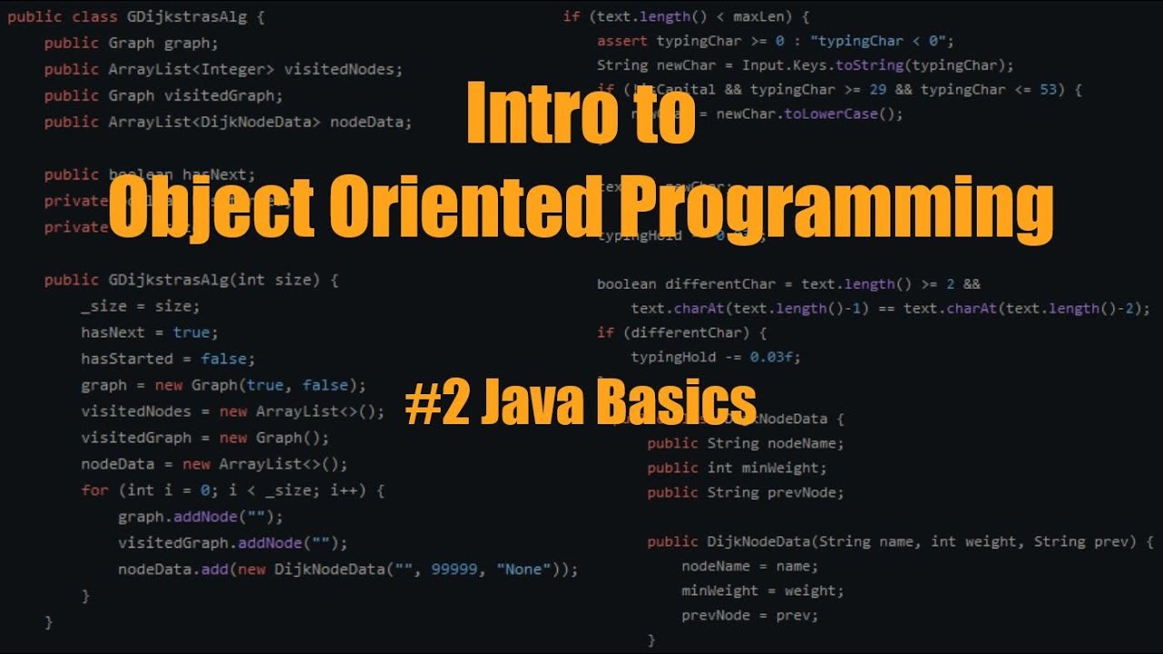 Intro To Oop 2 Java Basics Youtube