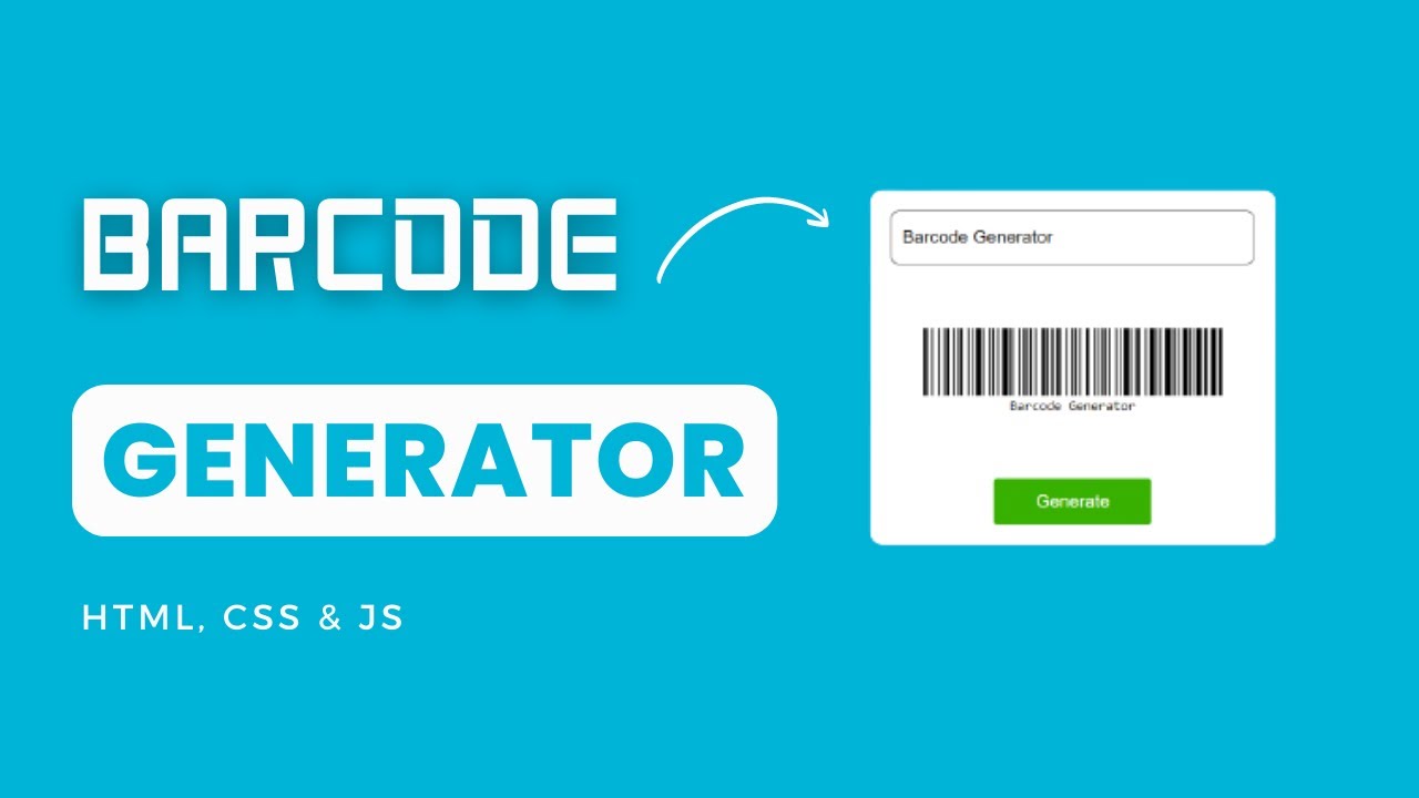 Barcode Generator Using Html Css Js Youtube
