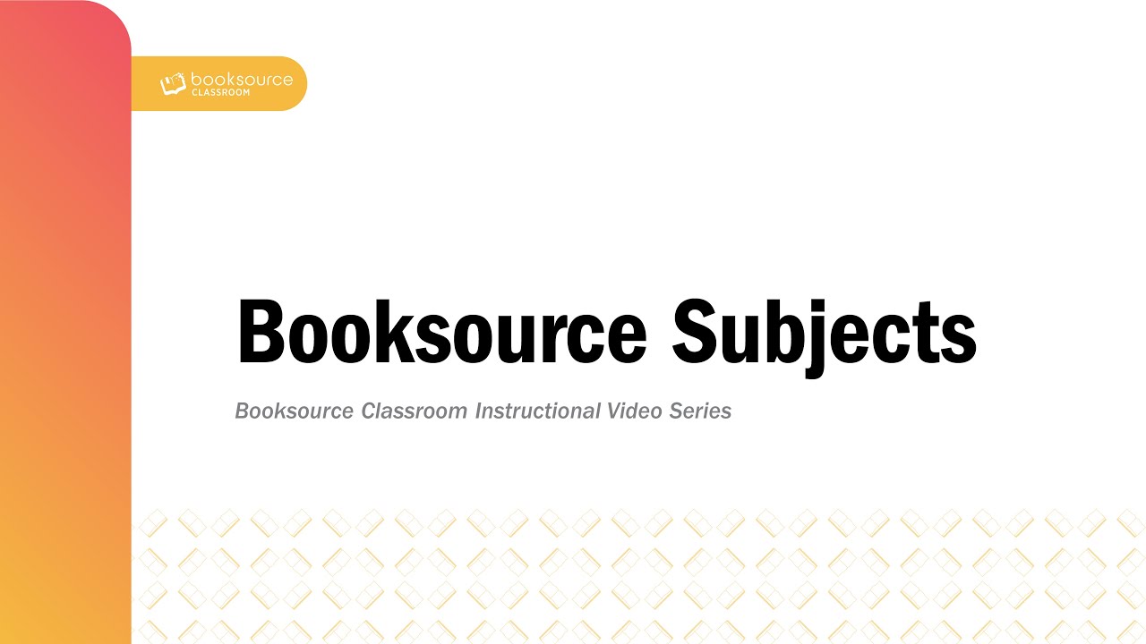Booksource Subjects Youtube